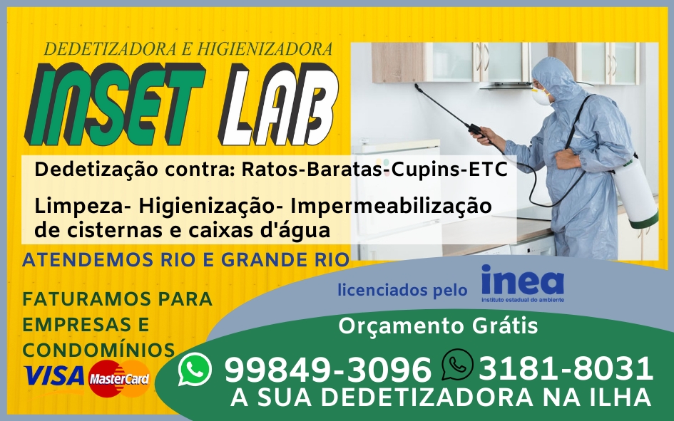 INSET-LAB Dedetizadora e Higienizadora Ilha do Governador